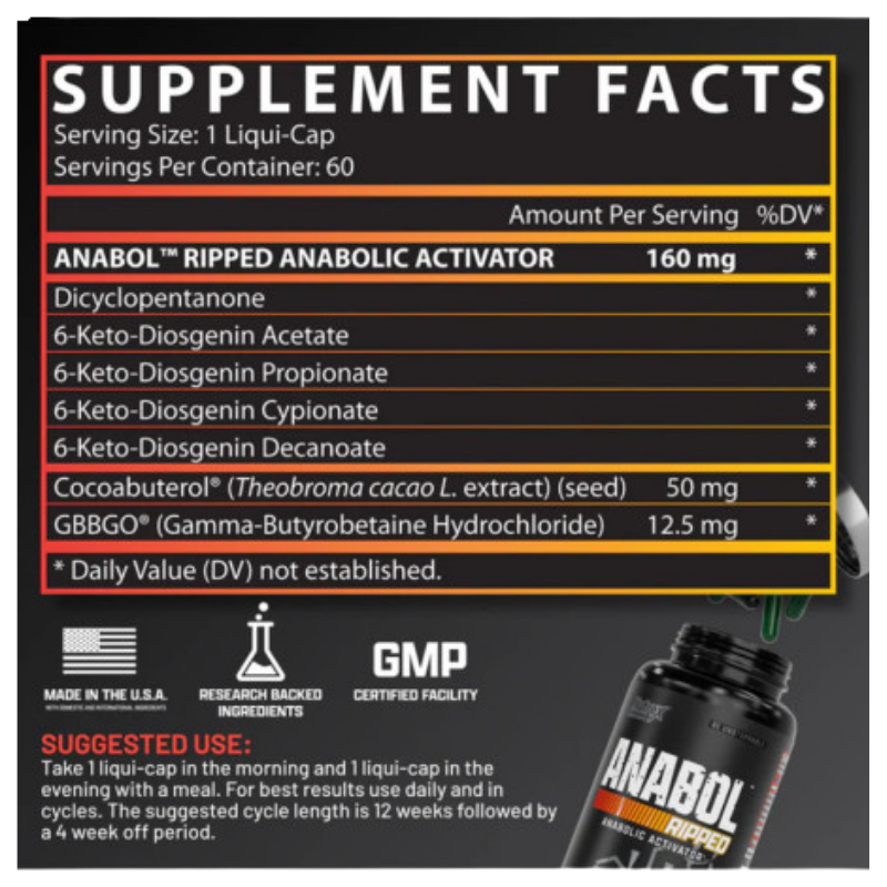 Nutrex Anabol Ripped - 60kaps. Spalacz tłuszczu