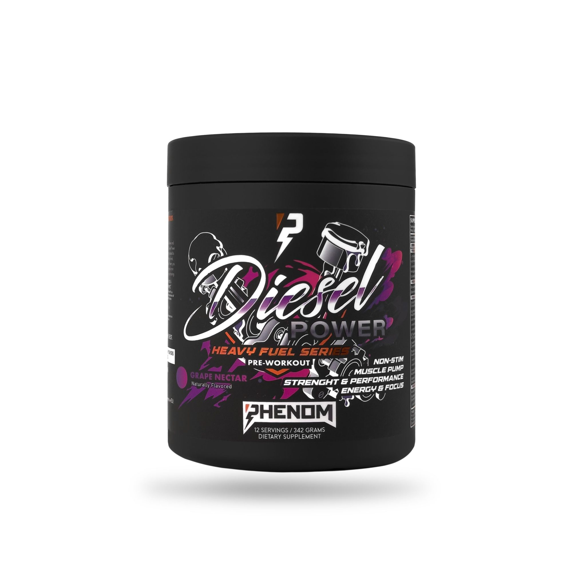 Phenom Diesel Power 342g Przedtreningówka Bez Stymulantów Stim Free Pre ...
